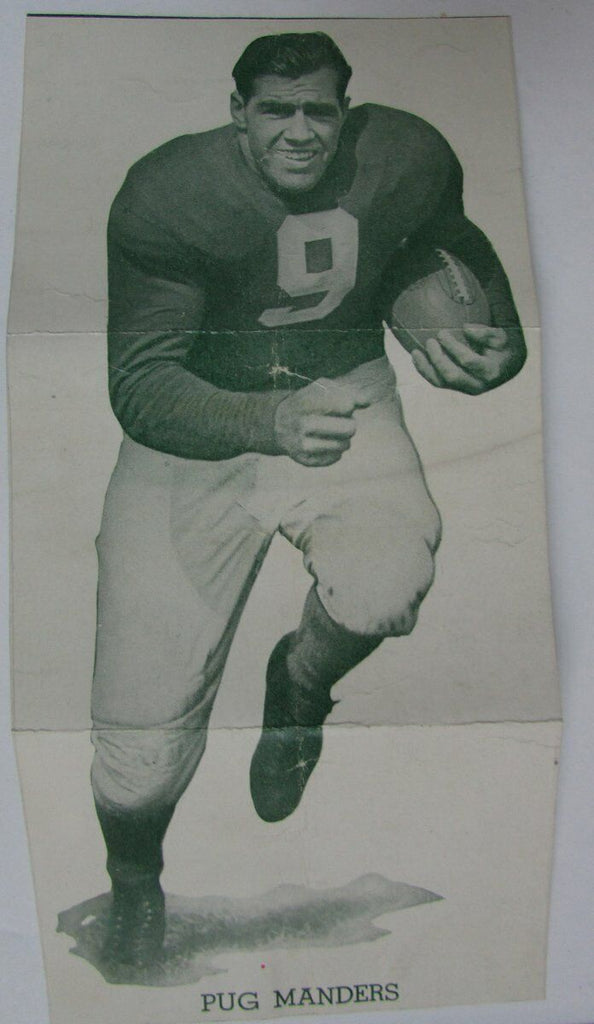 Clarence "Pug" Manders Drake/ Brooklyn FB d.1985 Signed Cut PSA/DNA 14 ...