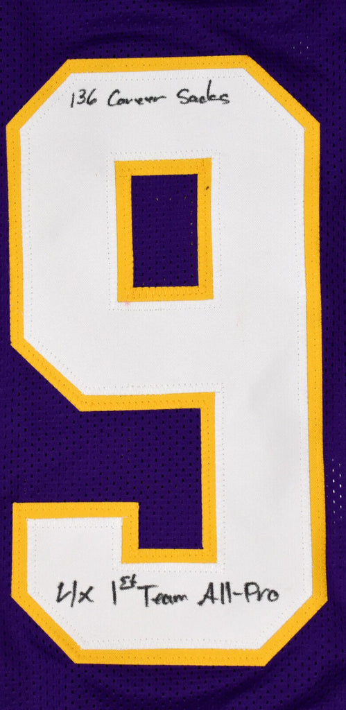 Jared Allen Autographed Purple Pro Style Jersey w/ 2 Inscriptions-Beck ...