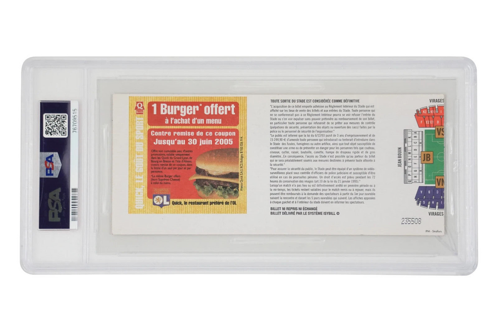 Karim Benzema Signed 2005 Pro Debut Match Ticket Inscribed Debut - PSA ...