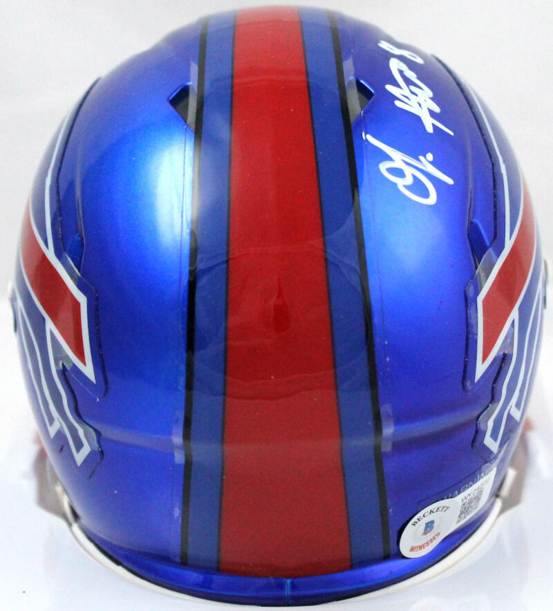 O.J. Howard Autographed Buffalo Bills Flash Speed Mini Helmet-Beckett ...