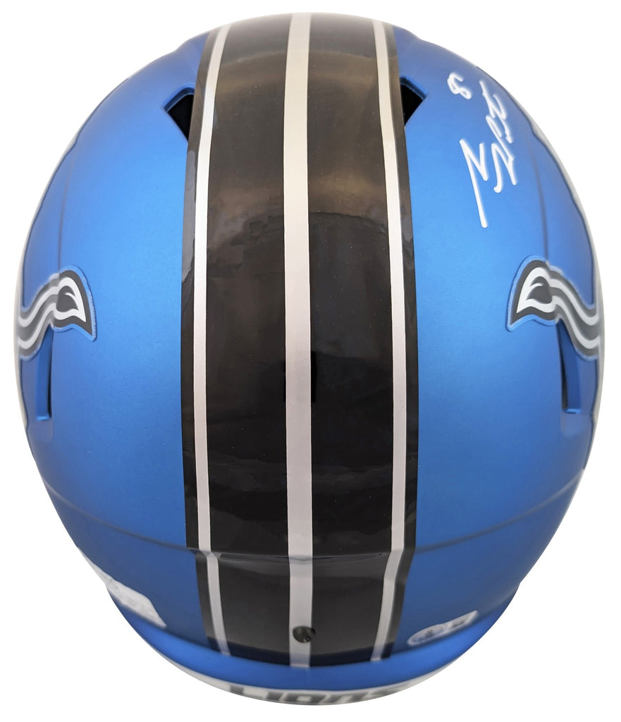 Lions Sam LaPorta Signed 2024 On Field Alt F/S Speed Rep Helmet W/ Cas ...