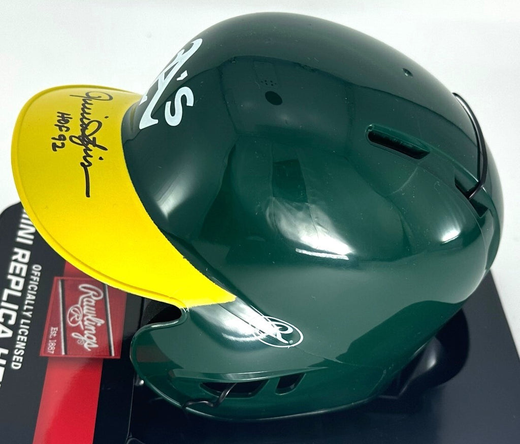 Athletics ROLLIE FINGERS Signed Rawlings Baseball Mini Helmet AUTO W ...