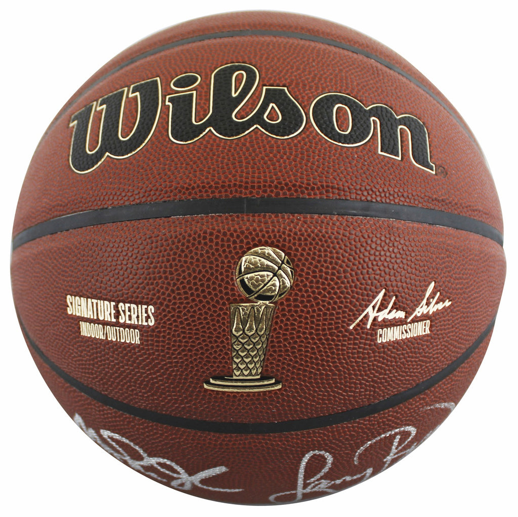 Magic Johnson & Larry Bird Signed Wilson Trophy Series Basketball W/ C ...