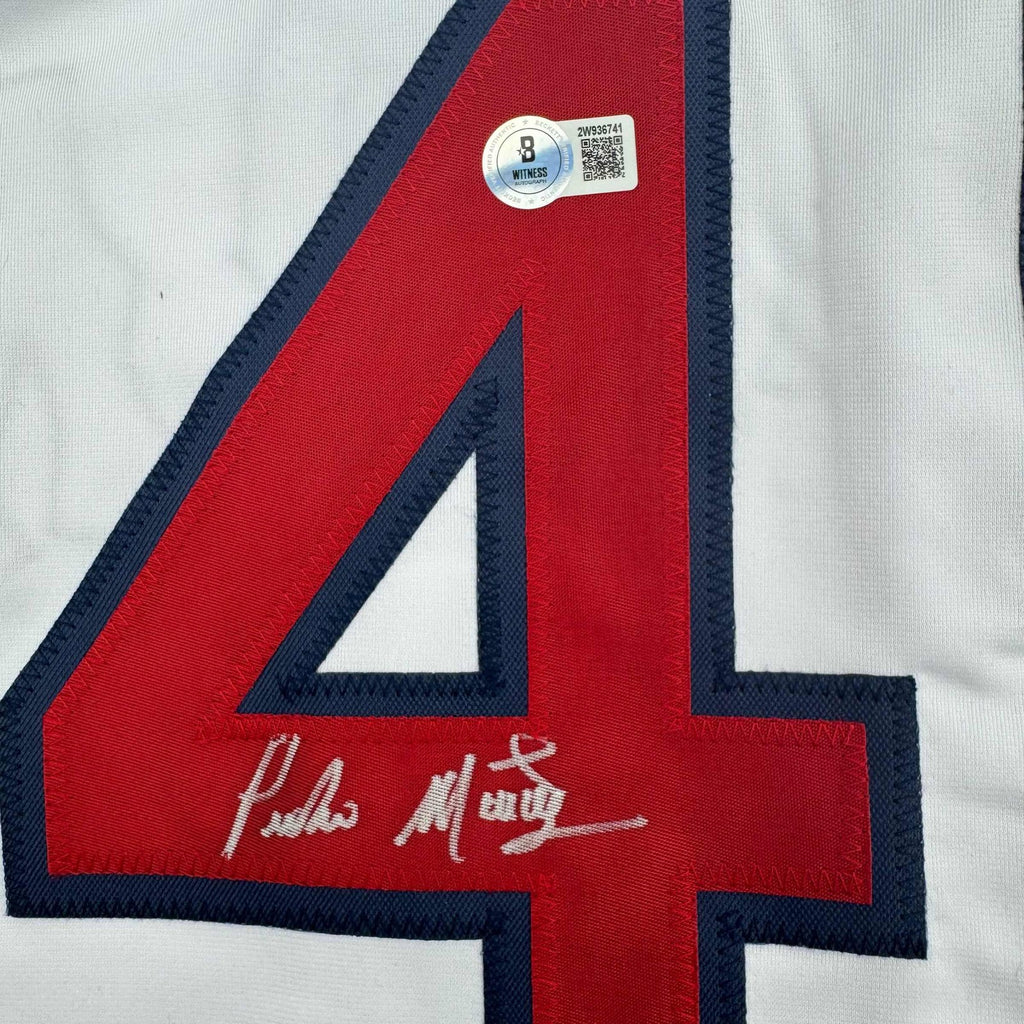 Autographed/Signed Pedro Martinez Boston White Baseball Jersey Beckett ...
