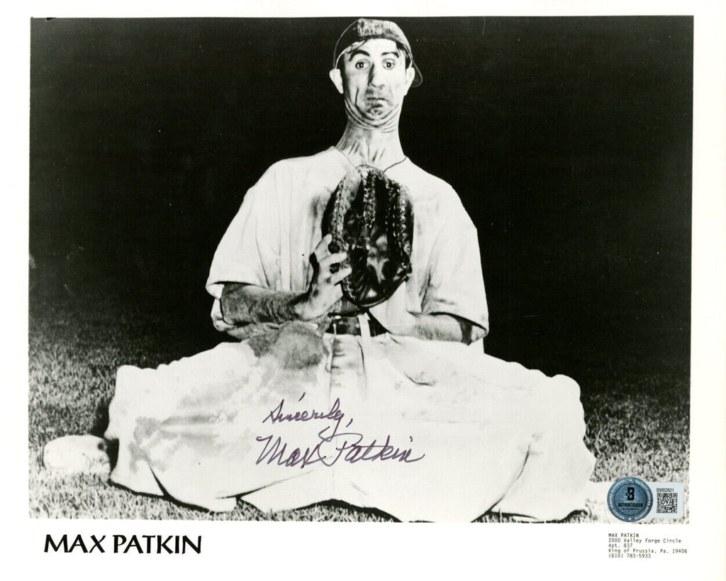 Max Patkin Autographed 8x10 Photo Clown Prince of Baseball Beckett 452 ...