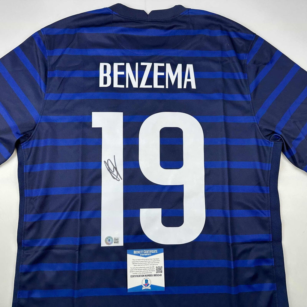 Autographed/Signed Karim Benzema France French National Team Jersey Be ...