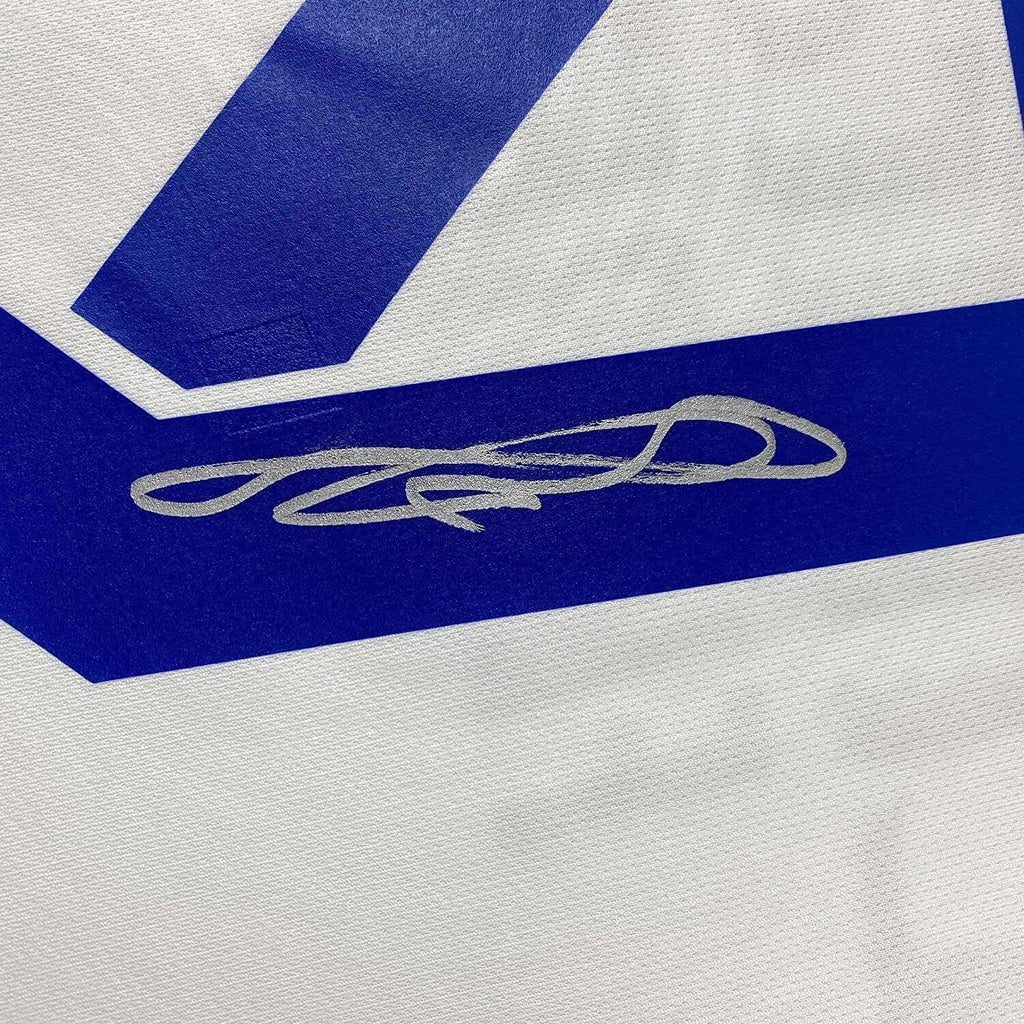 Framed Autographed/Signed Karim Benzema 33x42 Real 2021-22 White Jerse ...