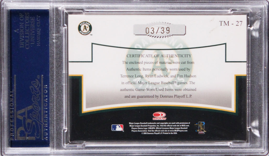 Terrence Long & Ryan Ludwick Signed 2005 Donruss Prime #TM-27 Card PSA ...