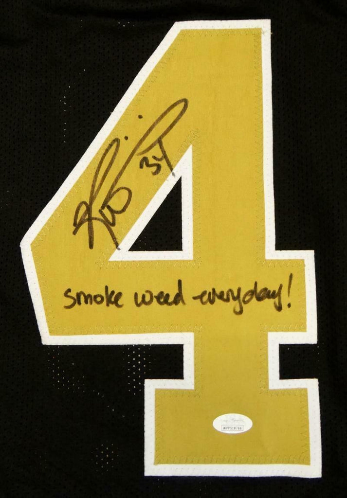 Ricky Williams Autographed Black Pro Style Jersey w/Smoke Weed Insc ...