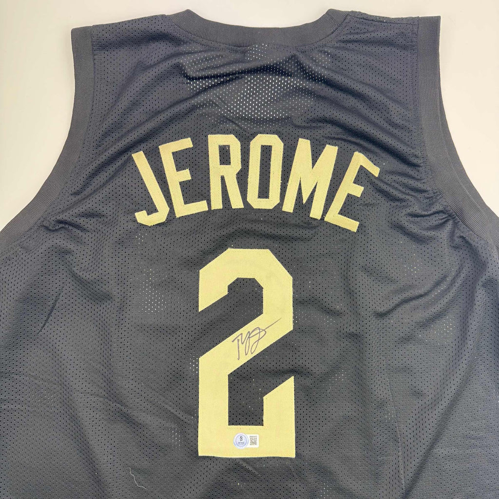Autographed/Signed Ty Jerome Cleveland Black Basketball Jersey Beckett ...