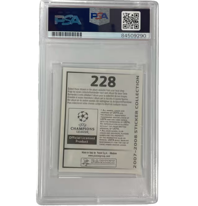 Karim Benzema Signed 2007-08 Panini Champions League Sticker - PSA 10 ...