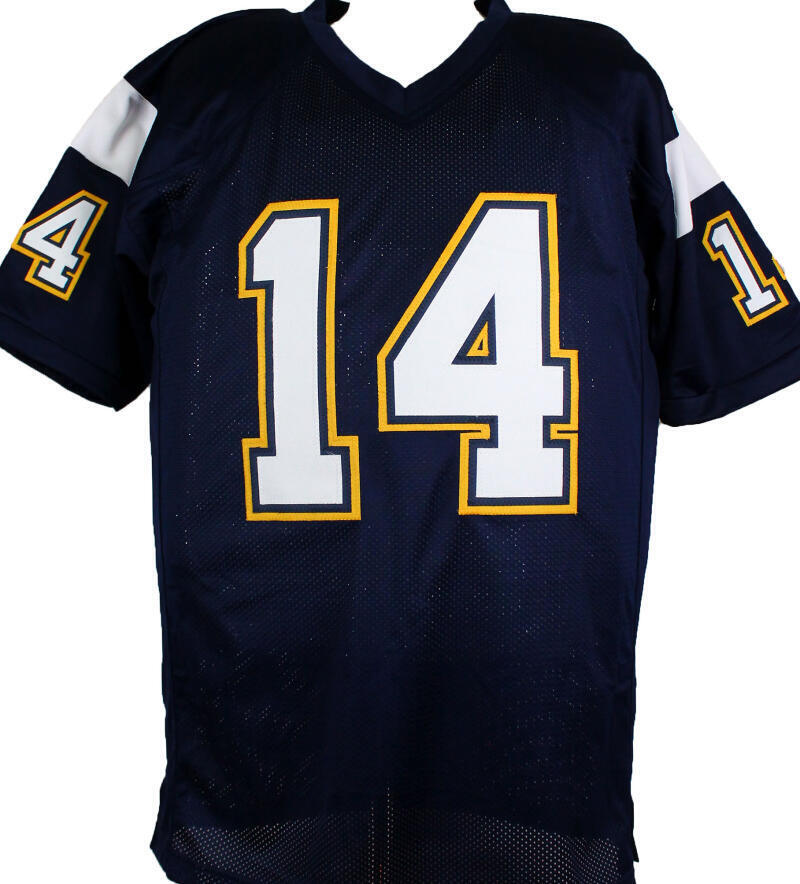 Dan Fouts Autographed Dark Blue Pro Style Jersey- Beckett W Hologram ...
