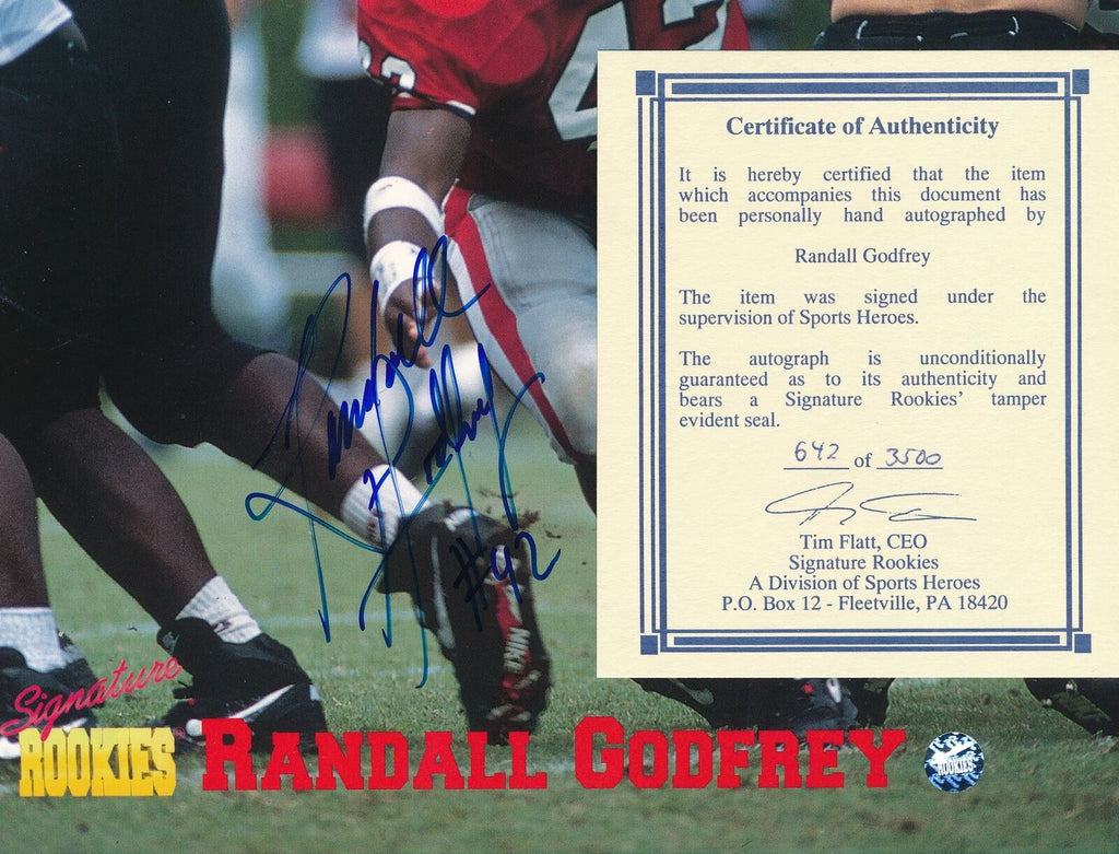 Randall Godfrey Autographed Signature Rookies 1999 of 3500 8x10 Photo ...
