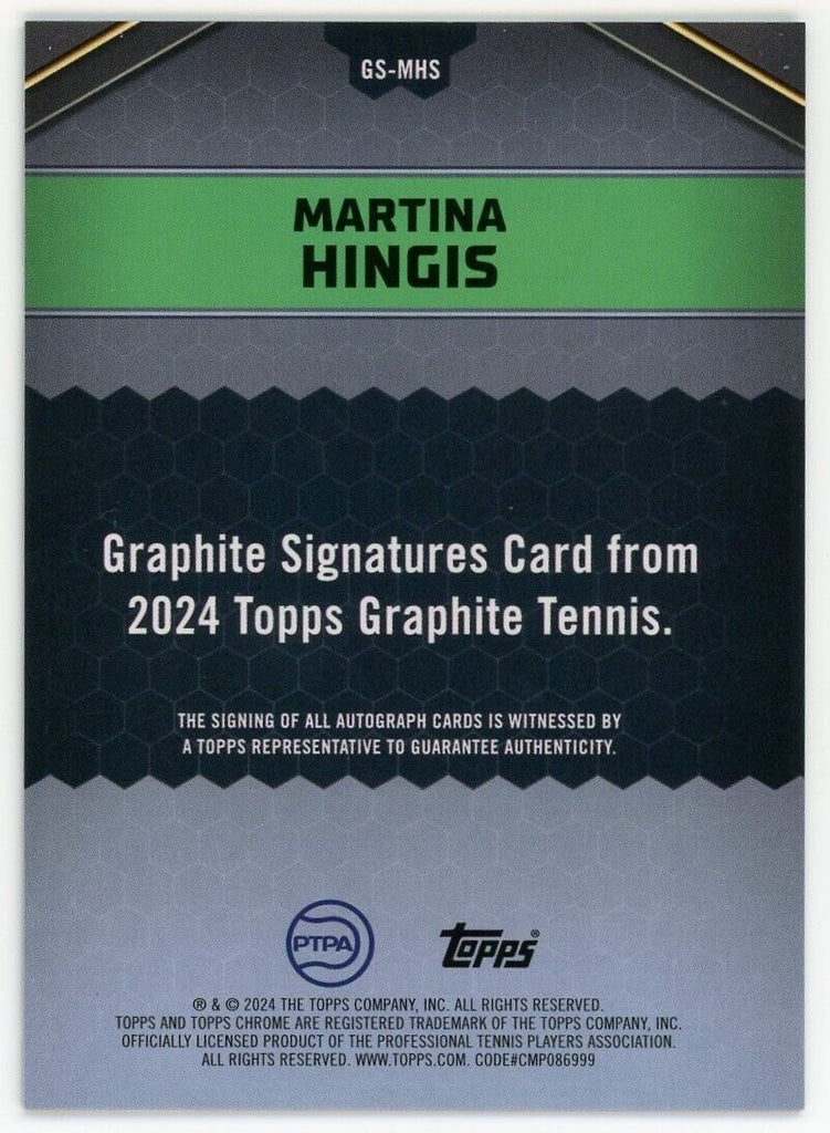2024 Topps Graphite Tennis Signatures Martina Hingis Auto Refractor #G ...