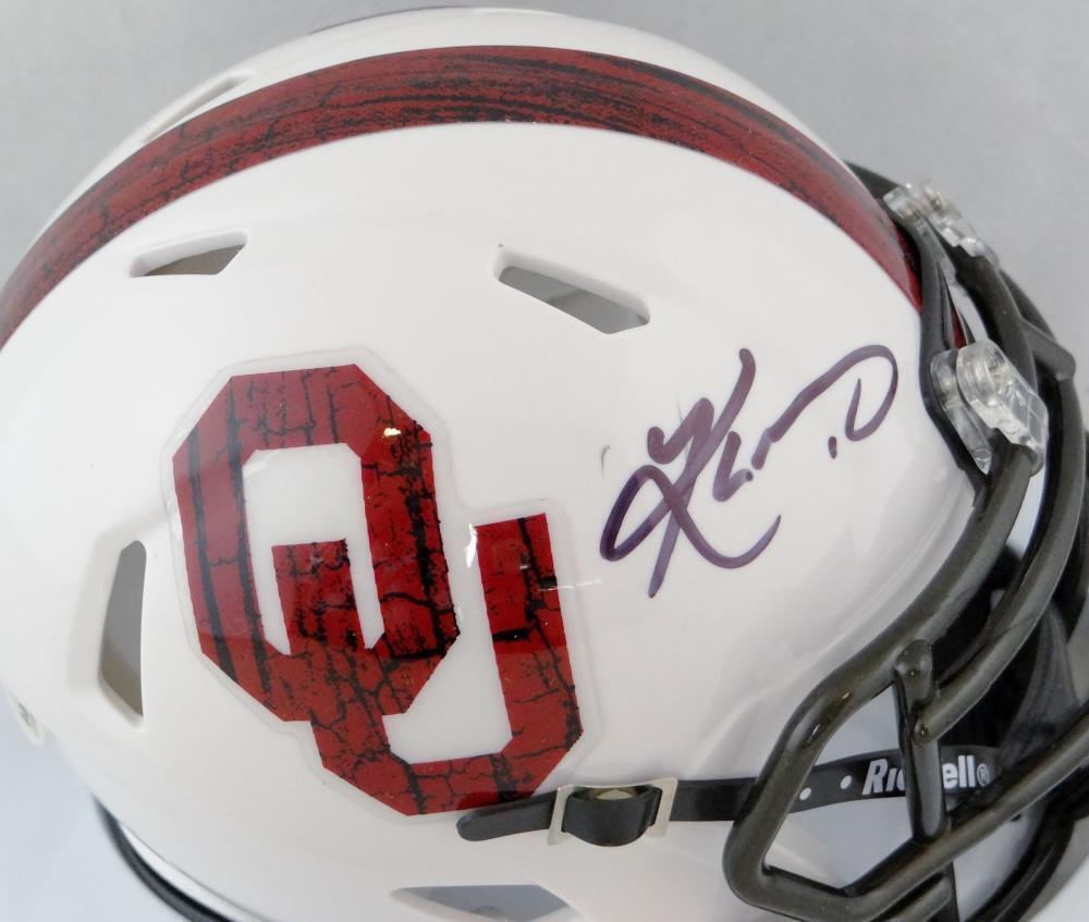 Kyler Murray Signed OU Sooners Bring the Wood Speed Mini Helmet- Becke ...