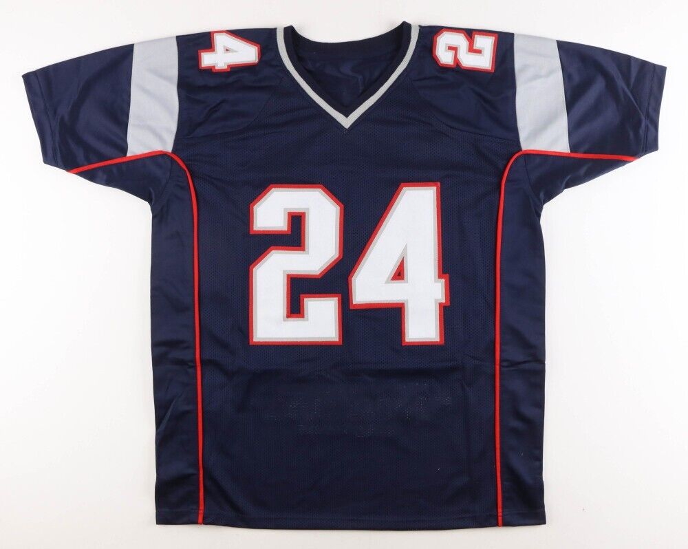 Ty Law Signed New England Patriot Career Stat Jersey (Beckett)3xSuper ...