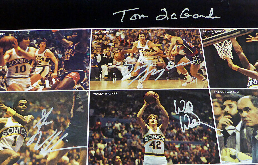 1978-79 NBA Champions Supersonics Auto Poster Photo 9 Sigs Fred Brown ...