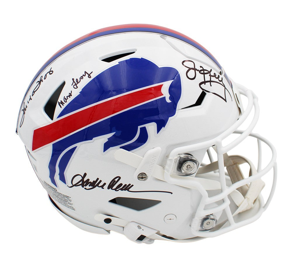Reed, Thomas, Levy & Kelly Signed Buffalo Speed Flex Authentic NFL Hel ...