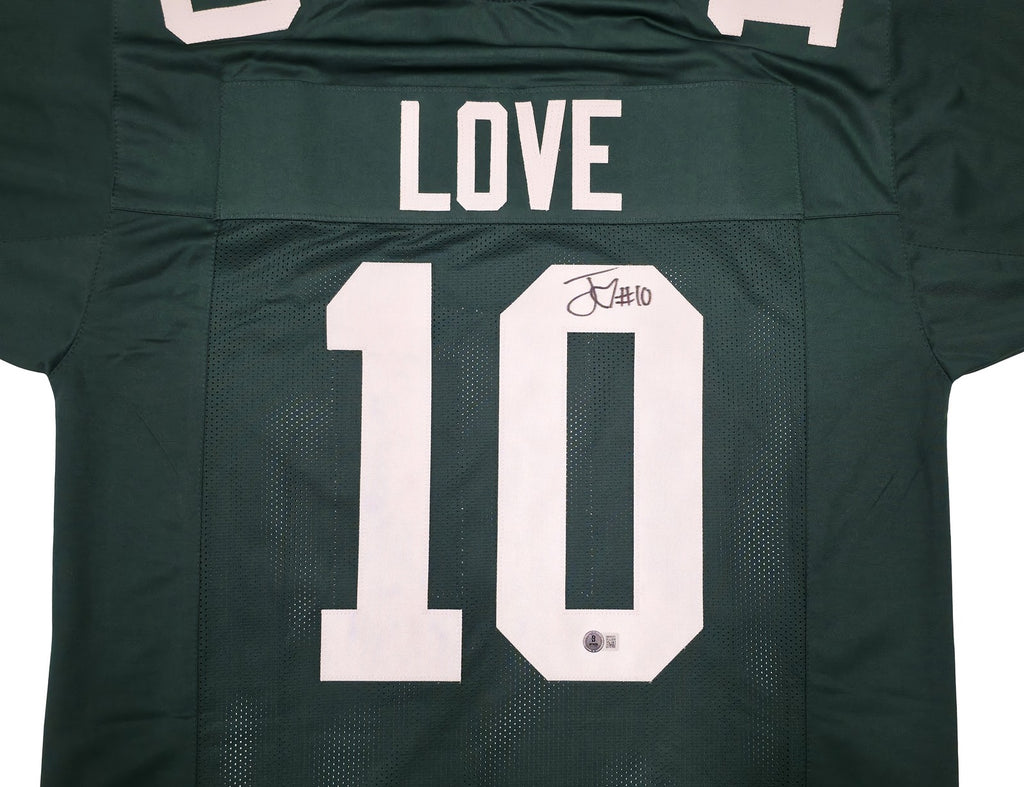 GREEN BAY PACKERS JORDAN LOVE AUTOGRAPHED GREEN JERSEY BECKETT WITNESS ...