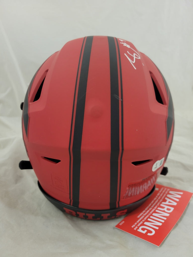 JAMES COOK SIGNED BUFFALO BILLS RAVE SPEEDFLEX AUTHENTIC HELMET BECKET ...