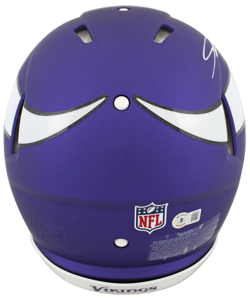 Vikings Jordan Addison Signed Full Size Speed Proline Helmet BAS Witne ...