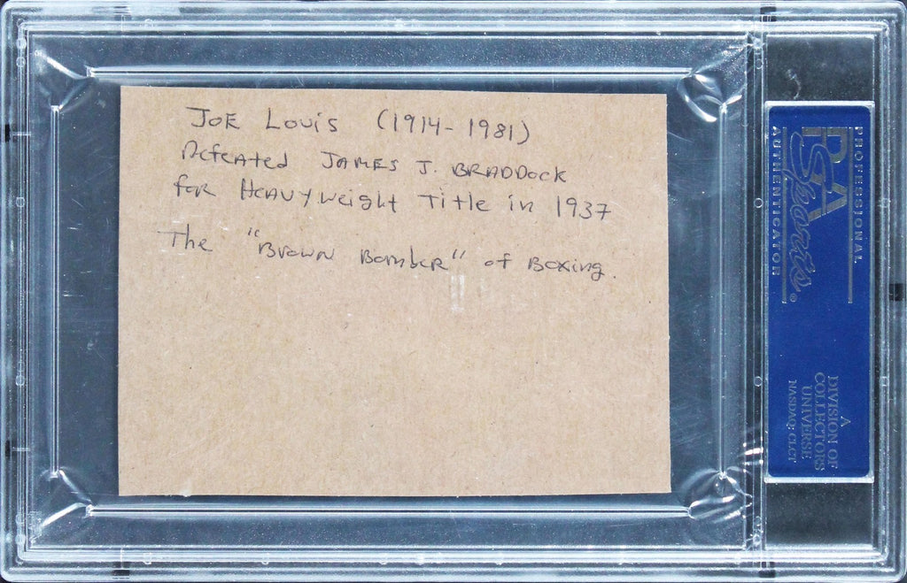 Joe Louis Authentic Signed 1.75x2.75 Cut Signature Autographed PSA/DNA ...