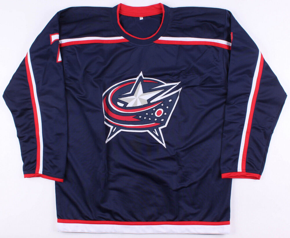 Jack Johnson Signed Blue Jackets Jersey (JSA COA) Columbus Defenseman ...
