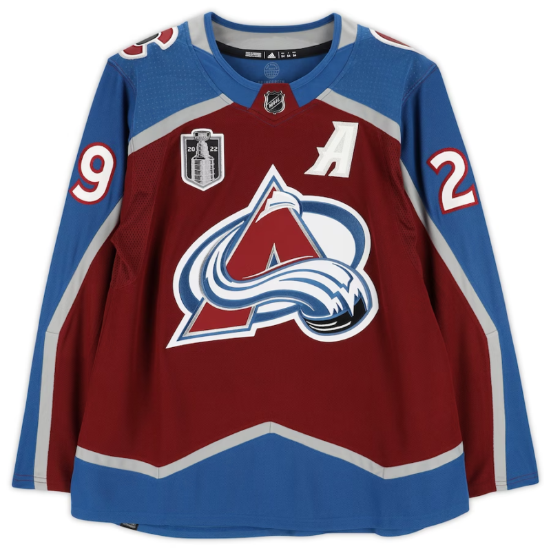 Nathan MacKinnon Autographed Avalanche Authentic SC Patch Adidas Jerse ...