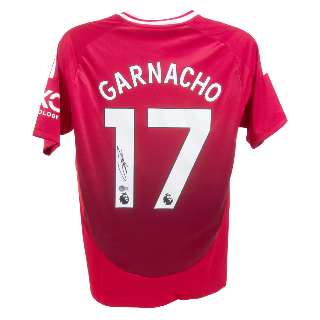 Alejandro Garnacho Signed Manchester Utd Home Soccer Jersey #17 with B ...