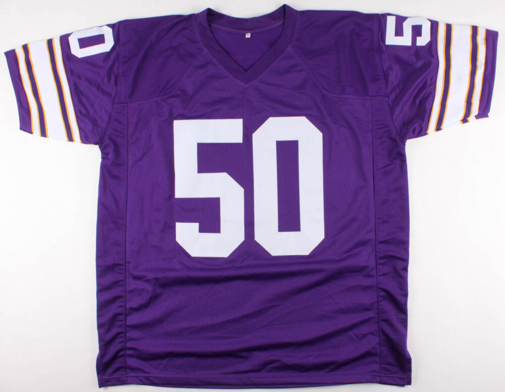 Jeff Siemon Signed Vikings Jersey (JSA) 4x Pro Bowl Linebacker (1973,1 ...