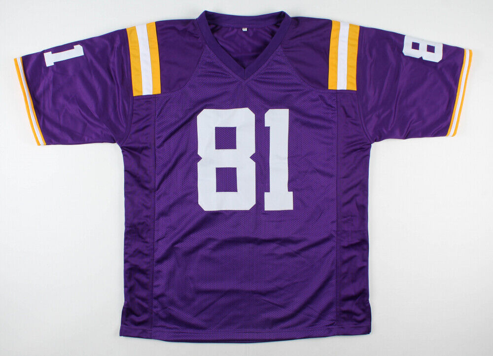 Thaddeus Moss Signed LSU Tigers Jersey (Beckett COA) 2019 NCAA Nationa ...