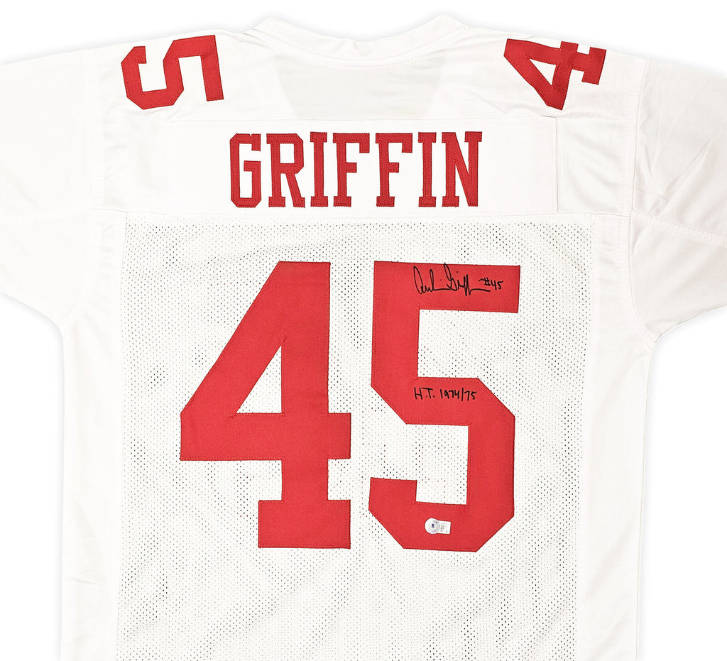 OHIO STATE ARCHIE GRIFFIN AUTOGRAPHED WHITE JERSEY HT 1974/75 BECKETT ...