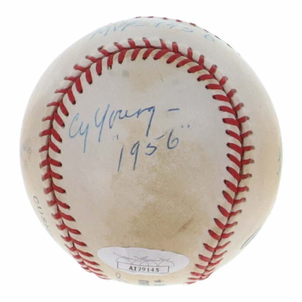 Don Newcombe Signed Baseball (JSA COA) 1955 Brooklyn Dodgers World Ser ...