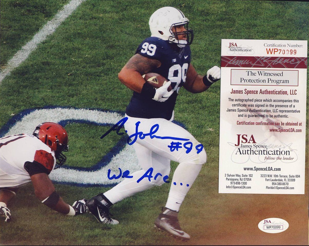 Austin Johnson PSU Nittany Lions Signed "We Are" 8x10 Color Photo JSA ...