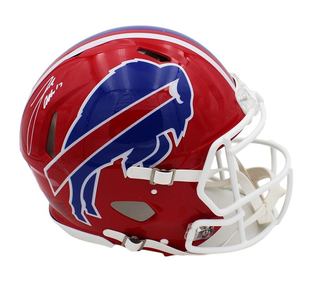 Josh Allen Signed Buffalo Bills Speed Authentic Throwback Red 87-01 NF ...