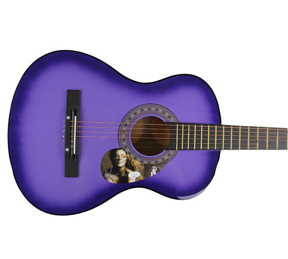 Shania Twain Signed 38" Purple Acoustic Guitar – Super Sports Center