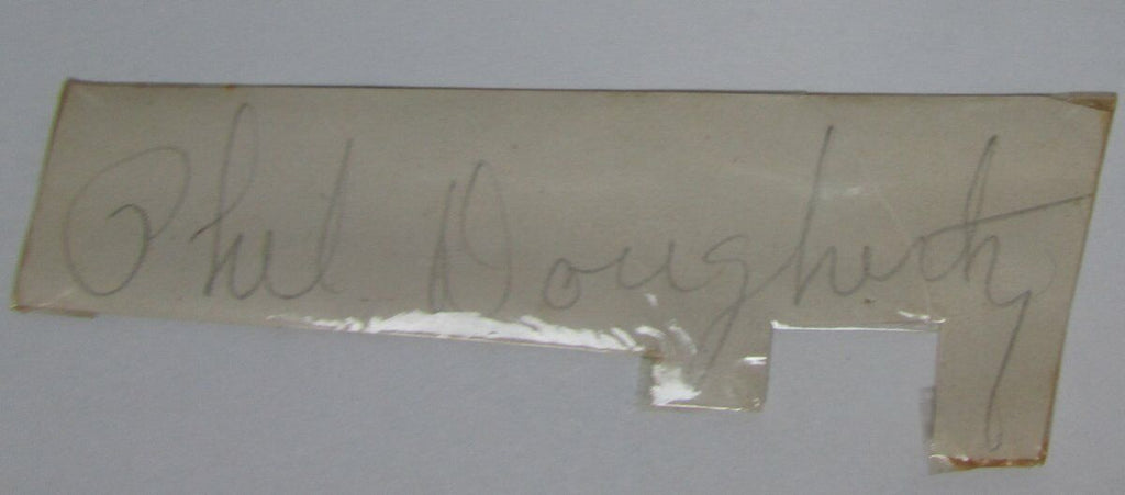 Phil Dougherty d.2000 Santa Clara/Chicago Cards Signed Cut PSA/DNA 145 ...