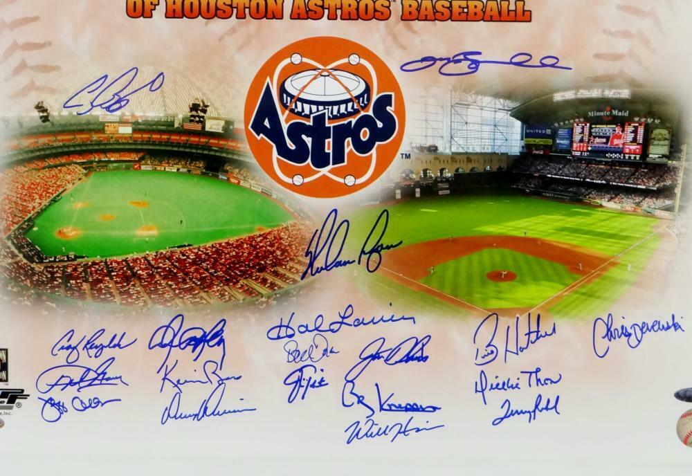 Houston Astros Legends Autographed 16x20 PF Photo w/19 Sigs - Tristar ...