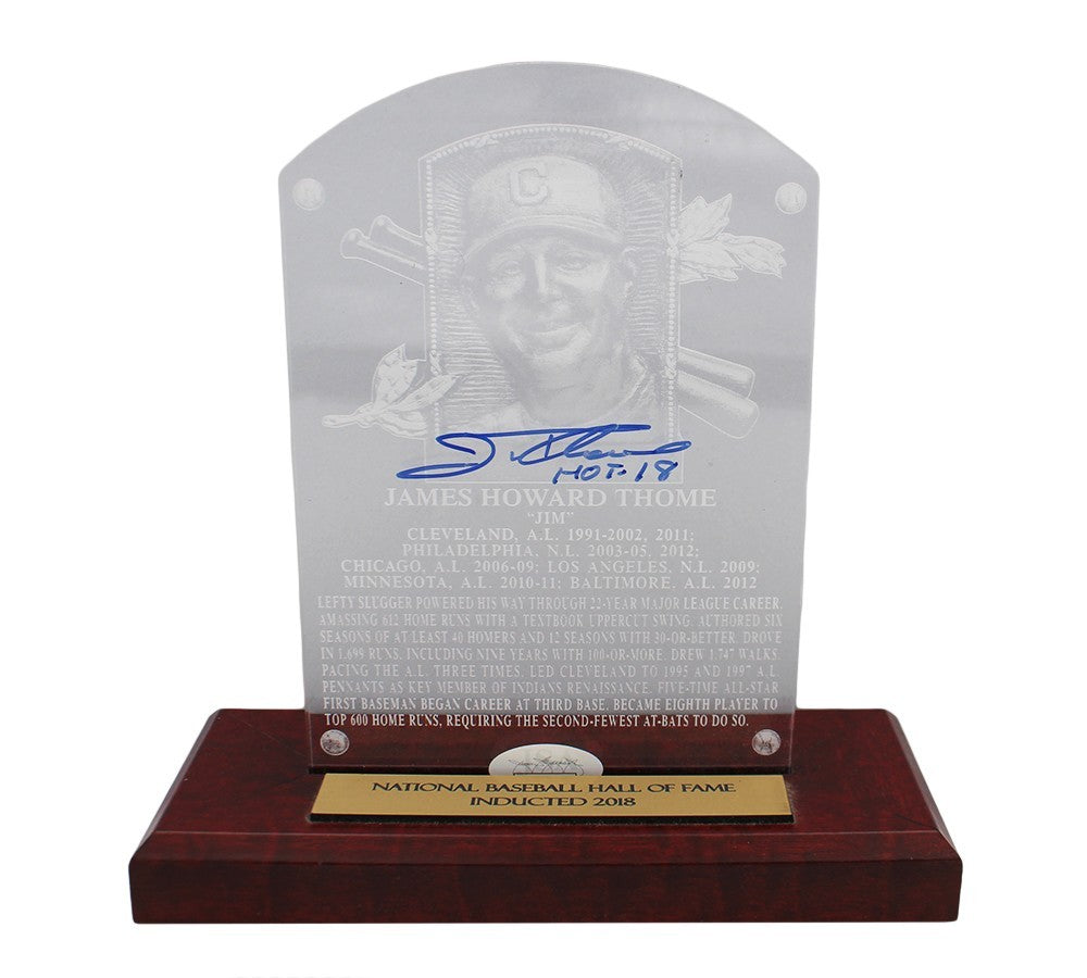 Jim Thorne Signed National Baseball Hall of Fame Plaque with Stand ...