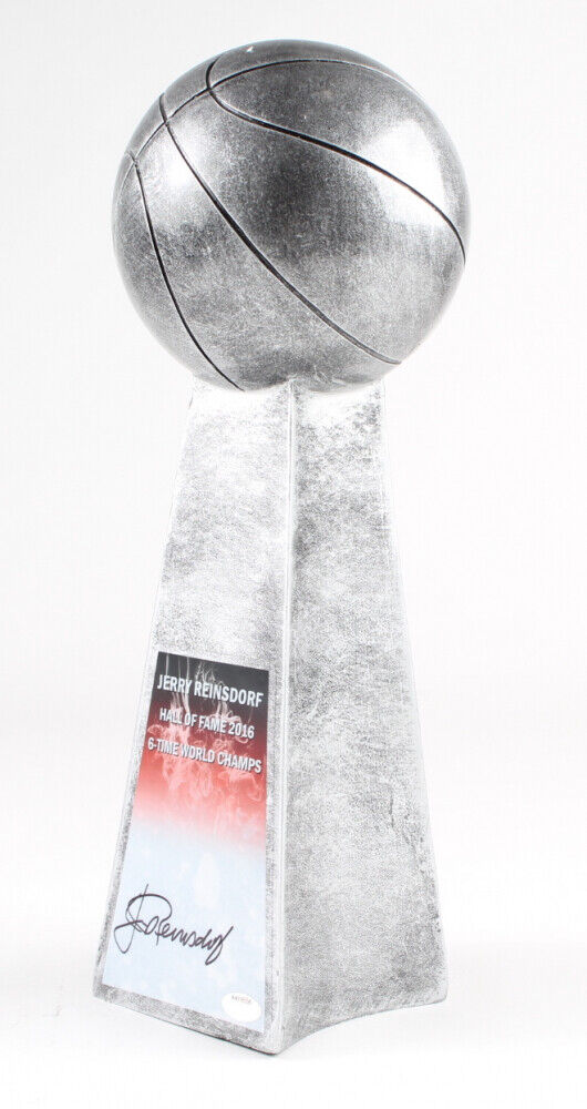 Chicago Bulls Owner Jerry Reinsdorf Signed 14" NBA Championship Trophy ...