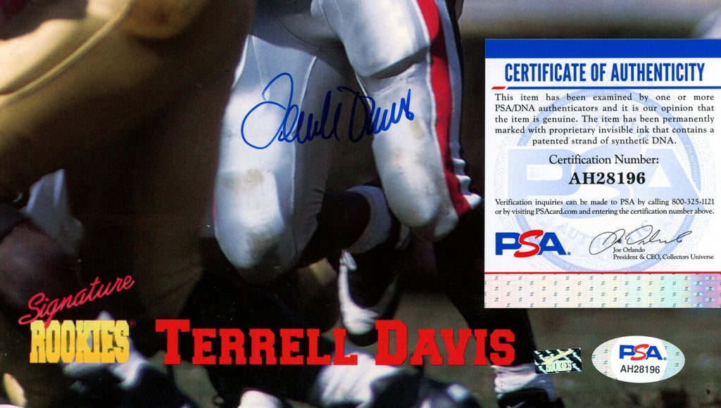 Terrell Davis Georgia Signed/Autographed 8x10 Photo PSA/DNA 154453 ...