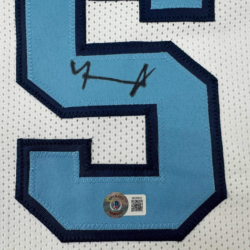 Autographed/Signed Armando Bacot UNC North Carolina White Jersey Becke ...