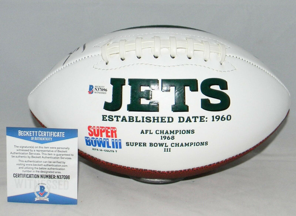 VINNY TESTAVERDE & WAYNE CHREBET AUTOGRAPHED SIGNED NEW YORK JETS LOGO ...
