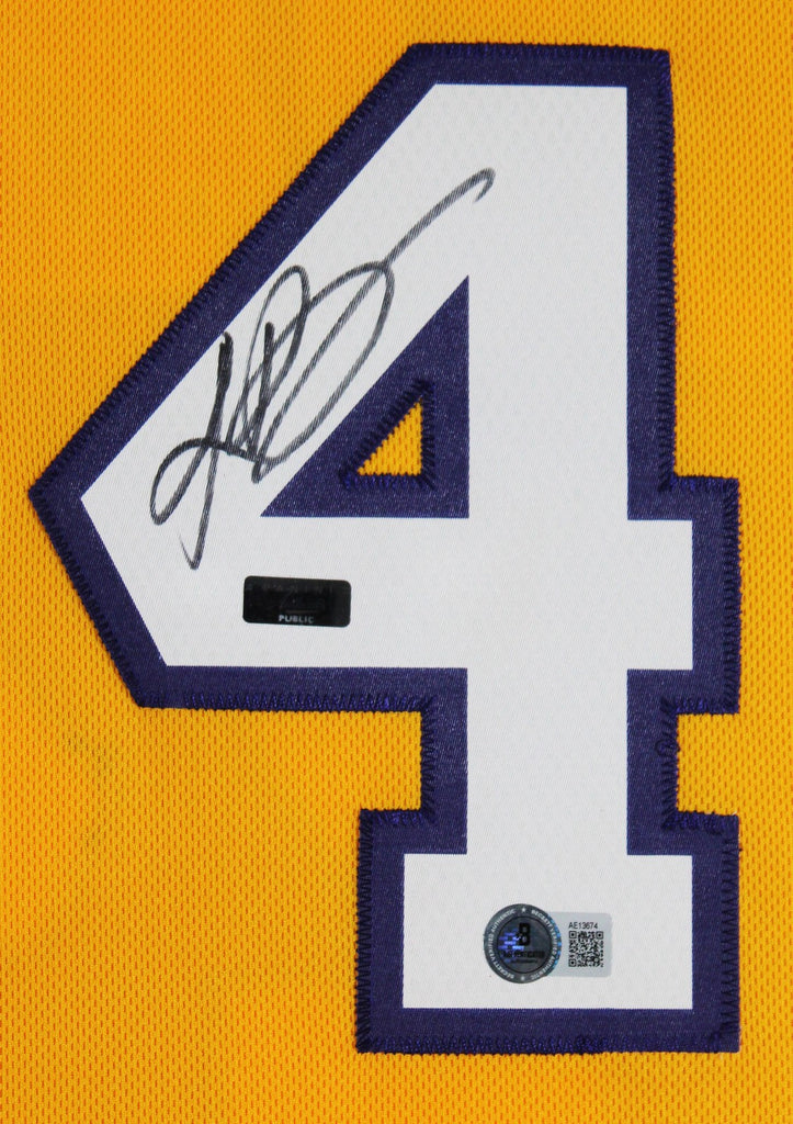Lakers Kobe Bryant Authentic Signed Yellow Nike Framed Jersey BAS #AE1 ...