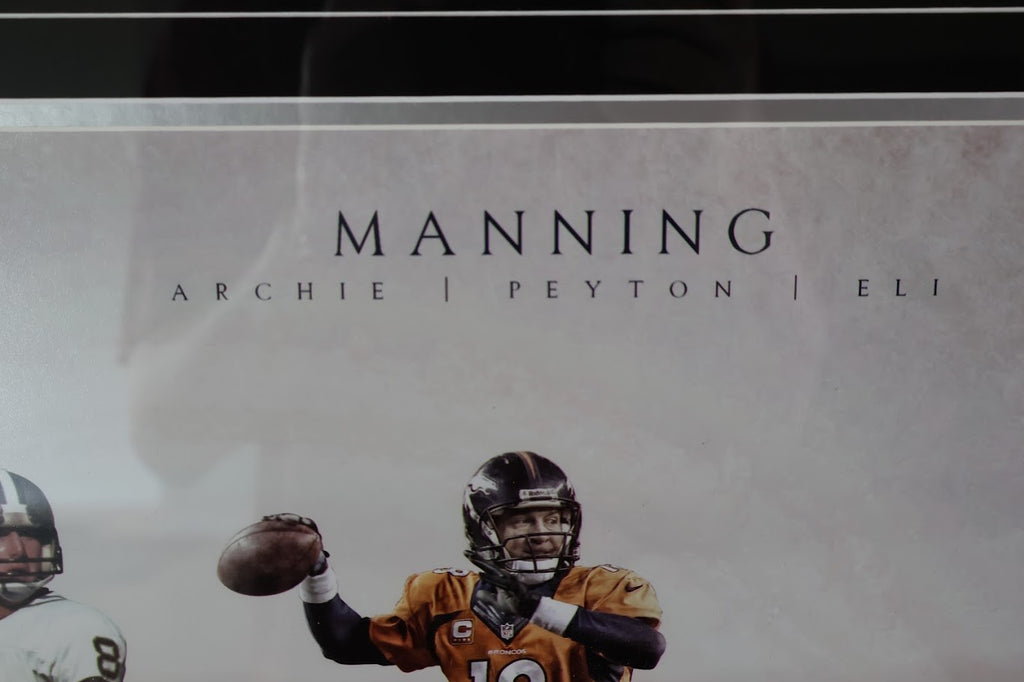 Manning Family Autographed 16x20 Photo Archie, Eli & Peyton Framed Fan ...