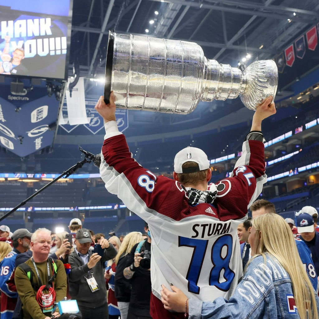 Nico Sturm Signed Avalanche 2022 Stanley Cup Champions Logo Puck (JSA ...