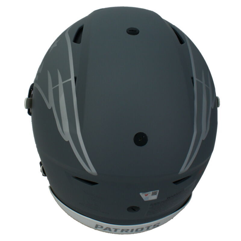 Tom Brady Auto "6x Champs" Patriots Slate SpeedFlex Helmet Fanatics LE ...