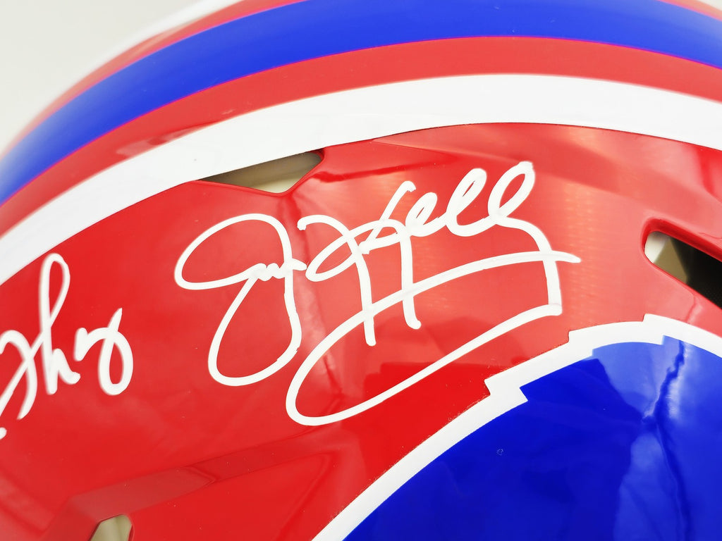 Jim Kelly Thurman Thomas Reed Auto Bills Greats Red Throwback Full Siz ...