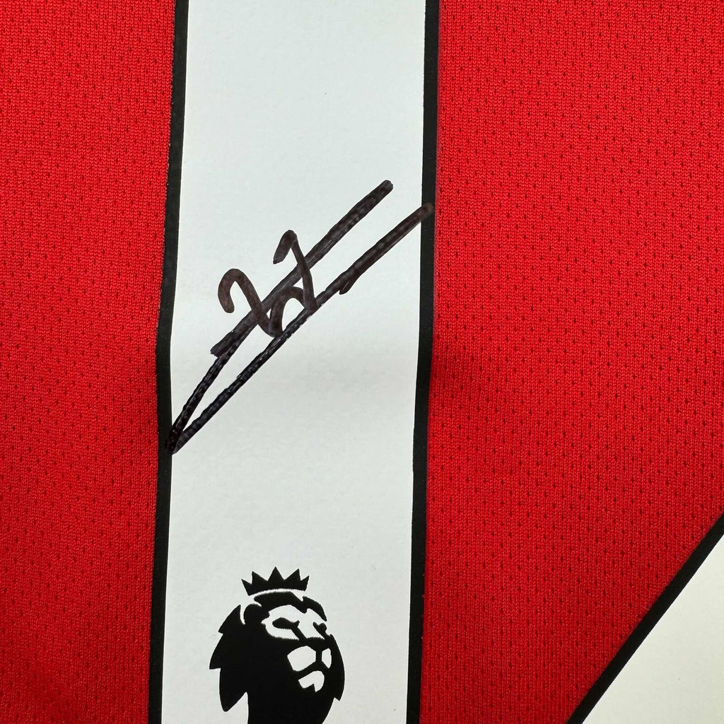 Autographed/Signed William Saliba Arsenal Red Soccer Jersey Beckett BA ...