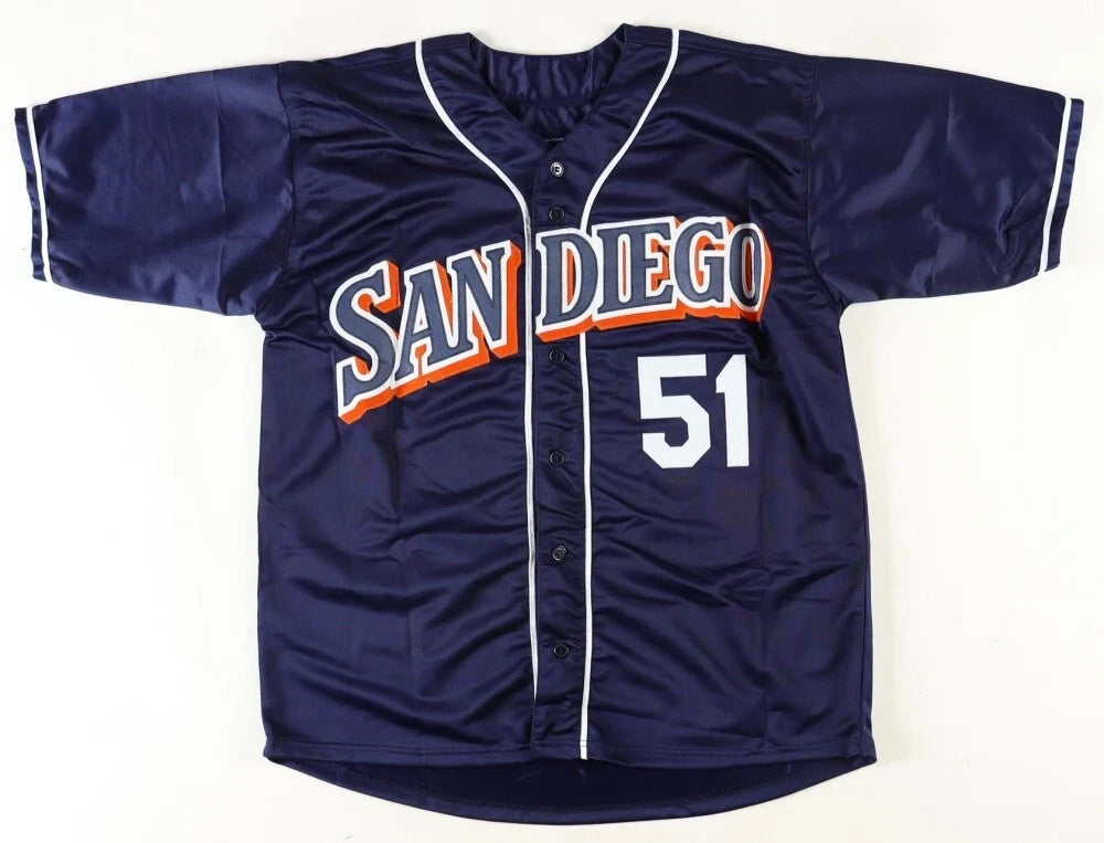 Trevor Hoffman Signed Padres Jersey (Beckett) San Diego HOF Closer (19 ...